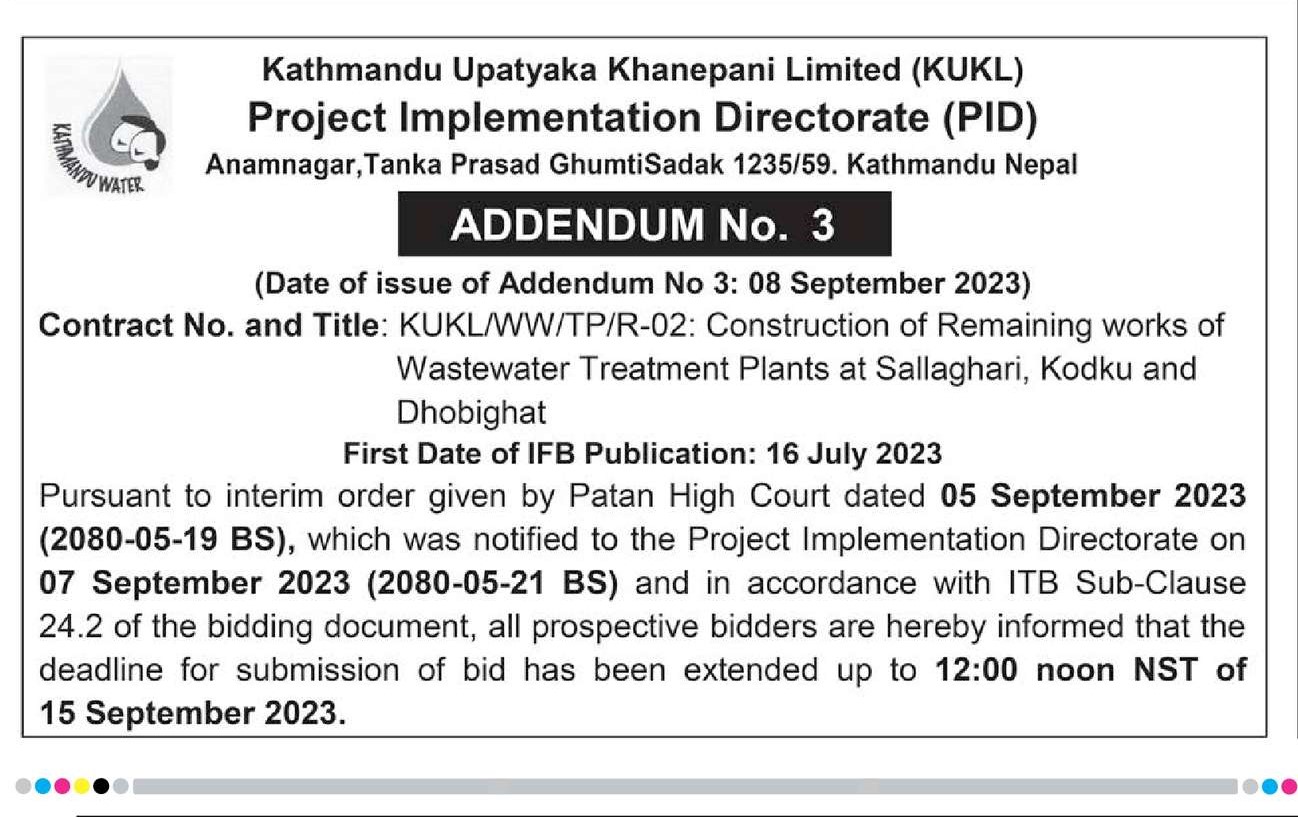 Clarification no. 4-Contract No. KUKL/WW/TP/R-02 Construction of ...